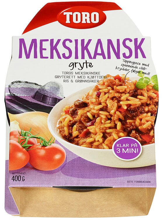 TORO VELBEKOMME MEKSIKANSKE GRYTE 400G ESKE 6STK - TOOLBOX AS